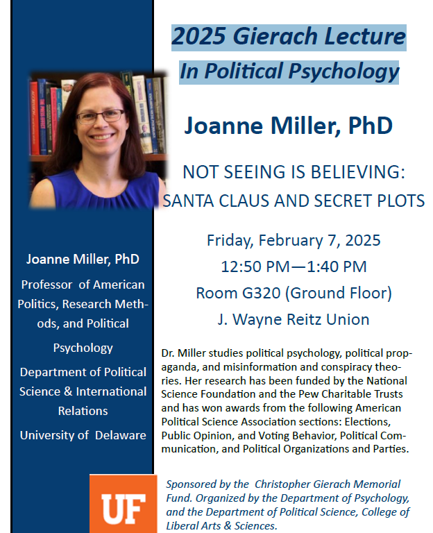 2025 Gierach Lecture In Political Psychology - Psychology